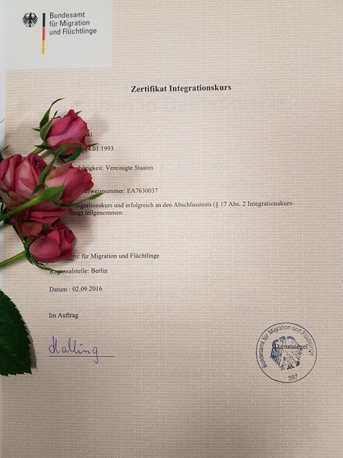 Integrationskurs erfolgreich abgeschlossen